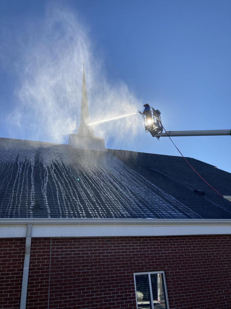 Roof washing for residential and commercial spaces